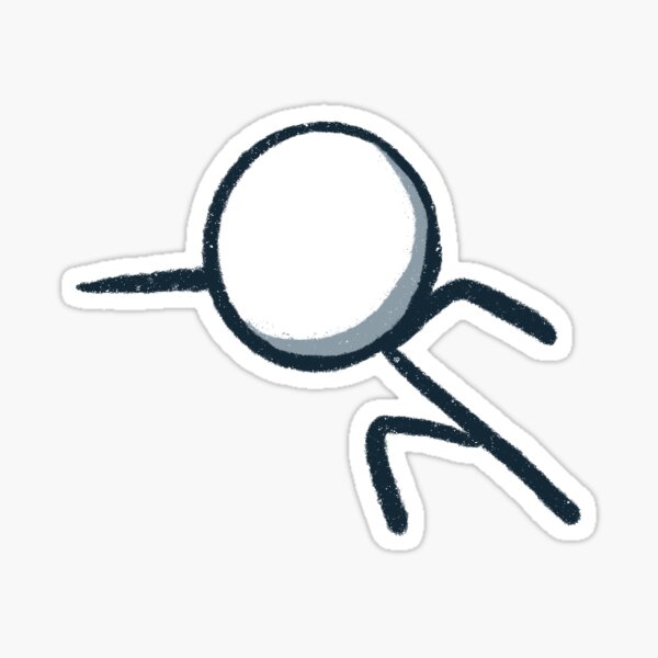 "Stick figure hat Among Us" Sticker by KittyFidget | Redbubble