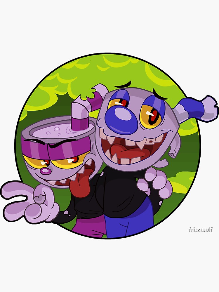 "Cuphead: Bad Ending Boys" Sticker by fritzwulf | Redbubble