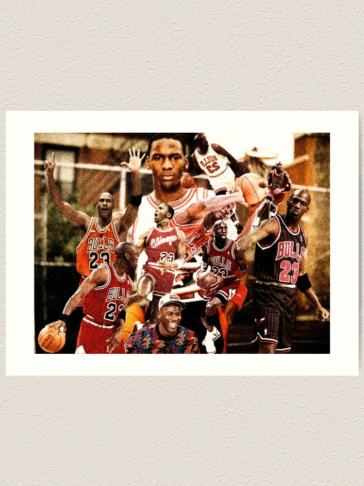 "Michael Jordan Collage" Art Print for Sale by hornetsfan2016 | Redbubble