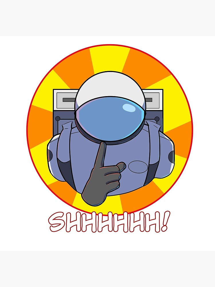 "Among Us Shh Screen White Fanart" Poster for Sale by ChiefBear ...