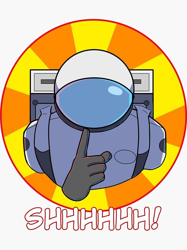 Pegatina «Among Us Shh Screen White Fanart» de ChiefBear- | Redbubble