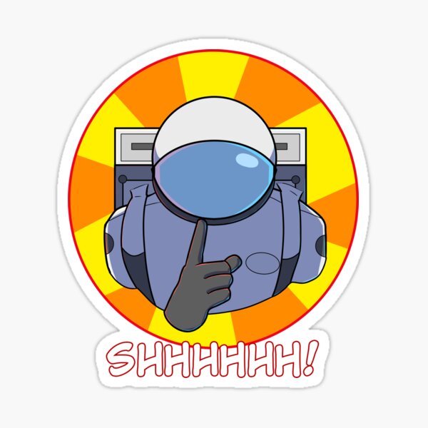 "Among Us Shh Screen White Fanart" Sticker for Sale by ChiefBear ...