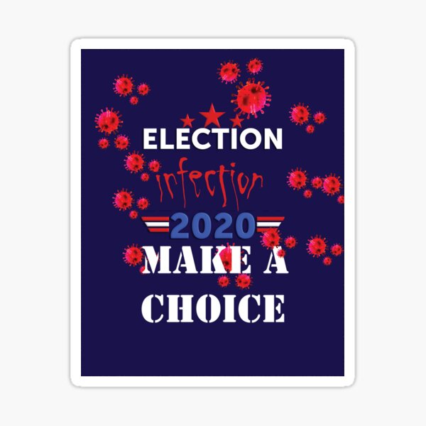 "Election Infection-Mask" Sticker by nakedlunch02 | Redbubble