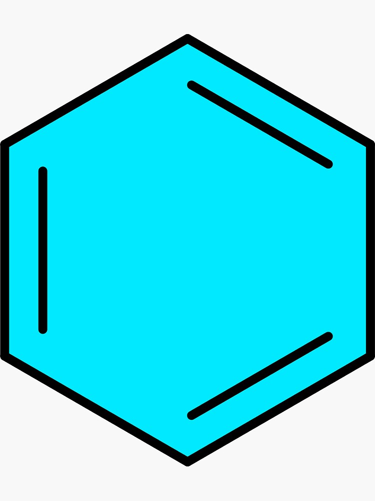 "Simple and beautiful benzene ring!" Sticker for Sale by VeetiSalminen ...