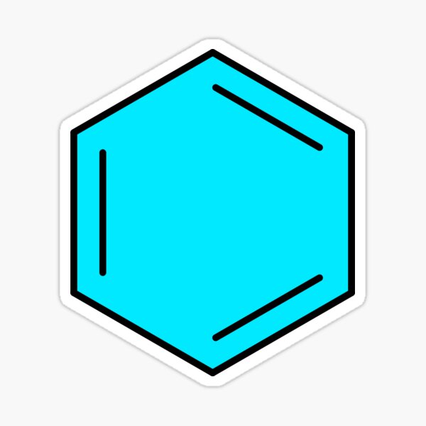 "Simple and beautiful benzene ring!" Sticker for Sale by VeetiSalminen ...