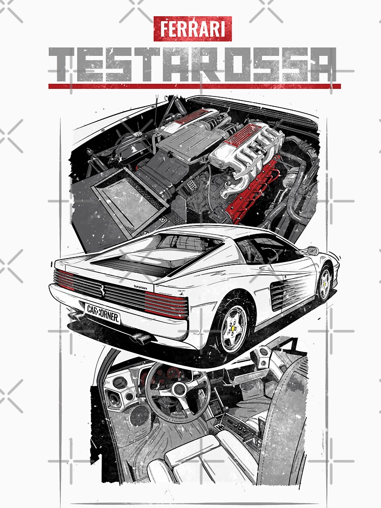 "Ferrari Testarossa - CarCorner" T-shirt for Sale by Car-Corner ...