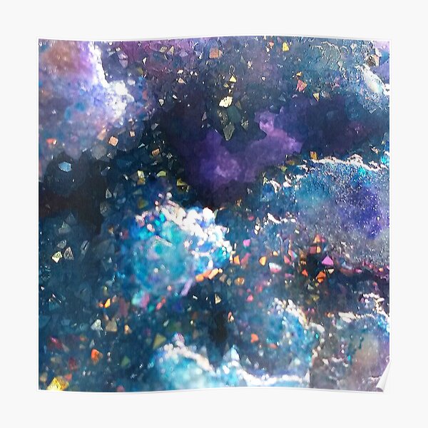 "Crystal Caverns" Poster for Sale by Cosmic-Prism | Redbubble