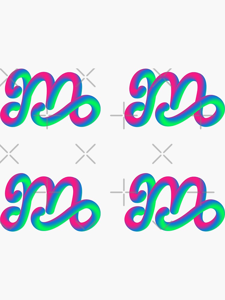 Pegatina «Letra M Neón Multicolor» de Aethel84 | Redbubble