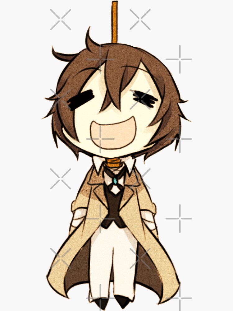 "Hanging Dazai Chibi | Bungo Stray Dogs" Sticker for Sale by realmdrop ...