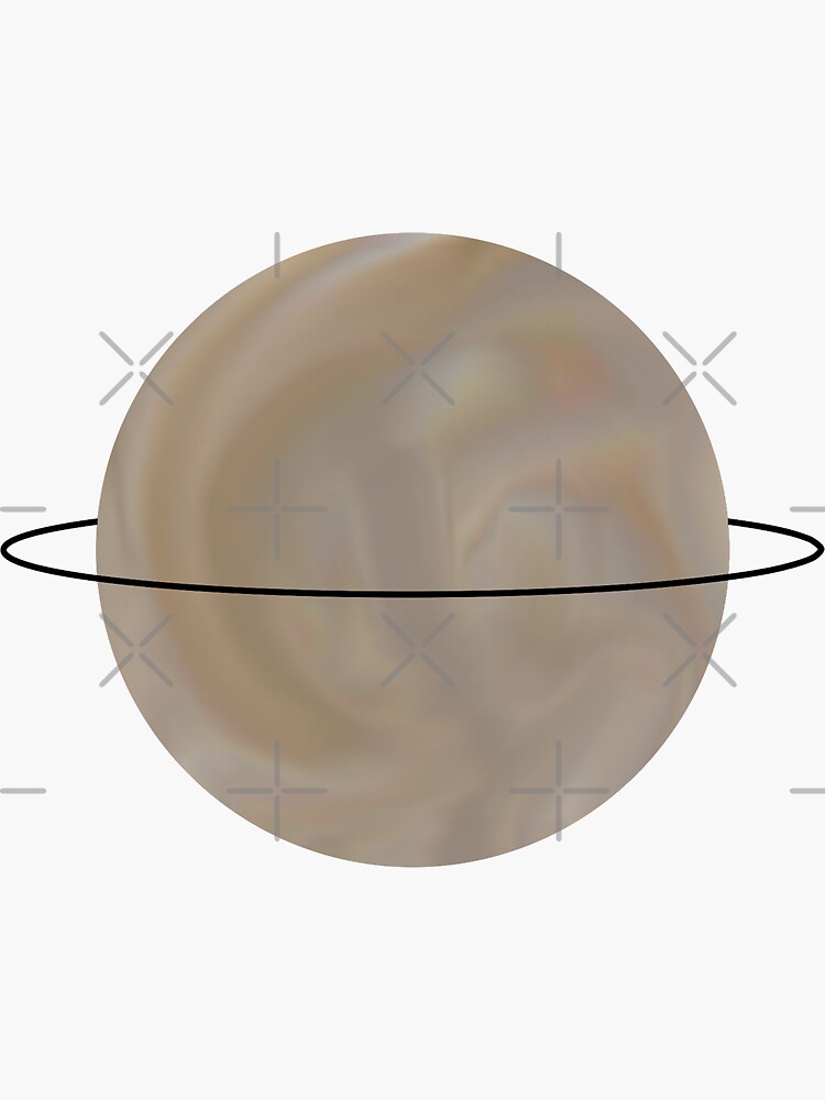 "Brown planet" Sticker by LinaB-W | Redbubble