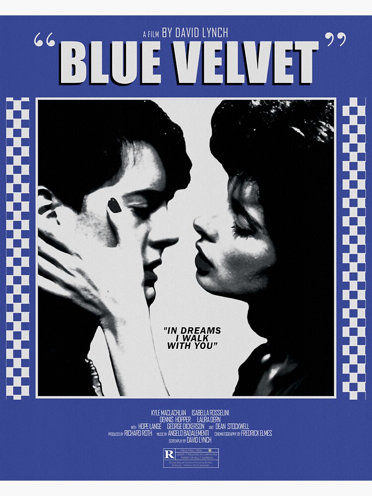 "Blue Velvet Movie Poster" Sticker for Sale by cuteviscera | Redbubble