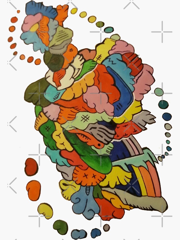 "Rainbow Disasters Abstract Pop Art " Sticker by Reddrubble | Redbubble