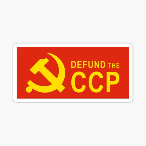 "DEFUND THE CCP" Sticker for Sale by enigmaticone | Redbubble