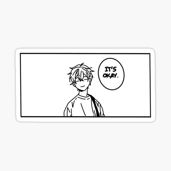 "mafuyu it's okay" Sticker for Sale by gabigomes | Redbubble
