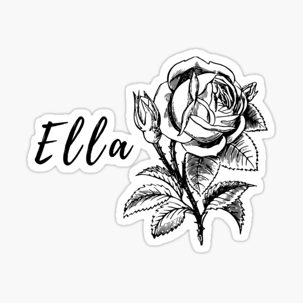 "Ella " Sticker for Sale by NamesPlate | Redbubble
