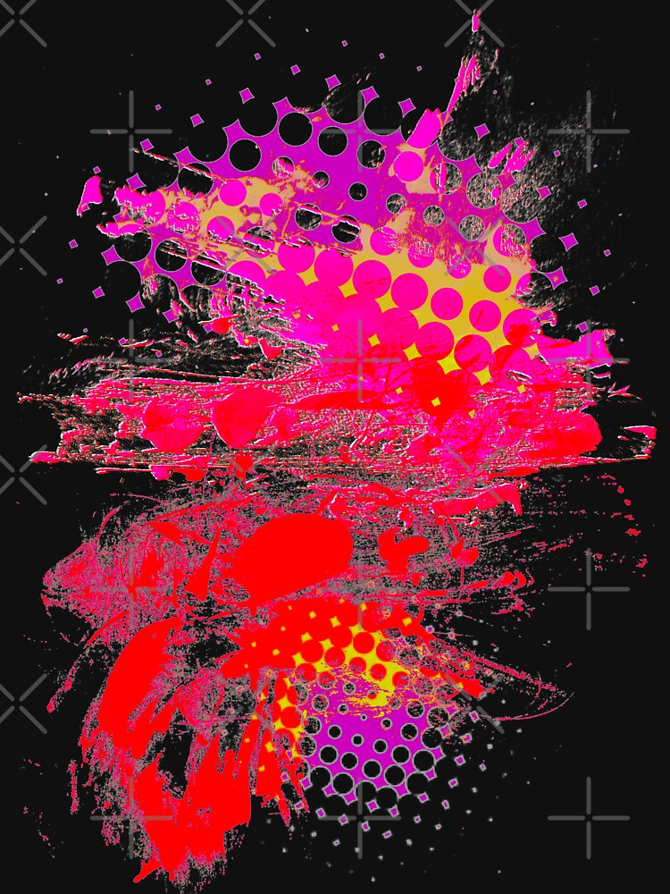 "Neon color pattern - black background" T-shirt for Sale by ...