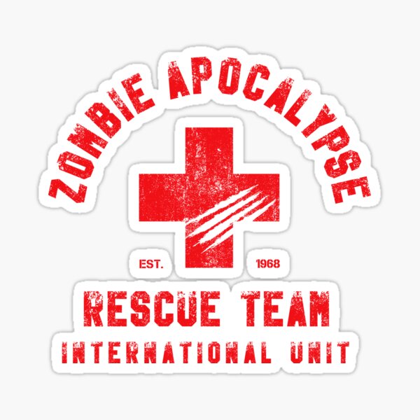 "Zombie Apocalypse Rescue Team" Sticker for Sale by teesandlove | Redbubble