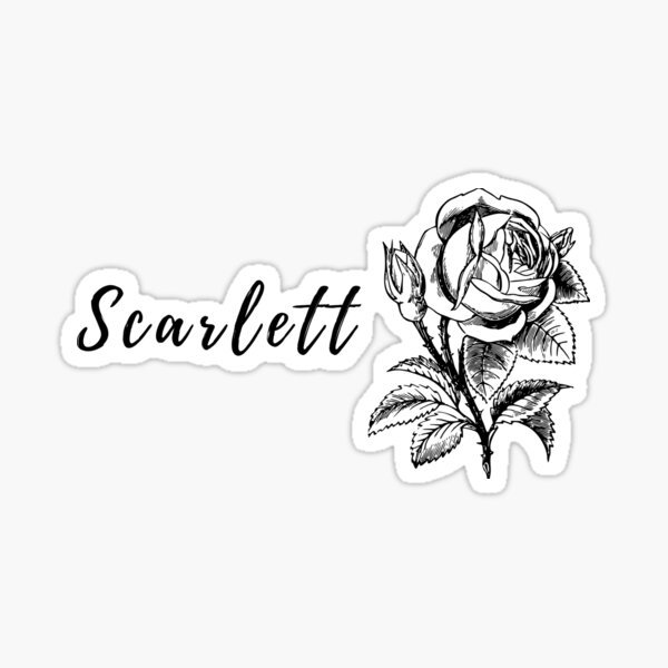 "Scarlett" Sticker by NamesPlate | Redbubble