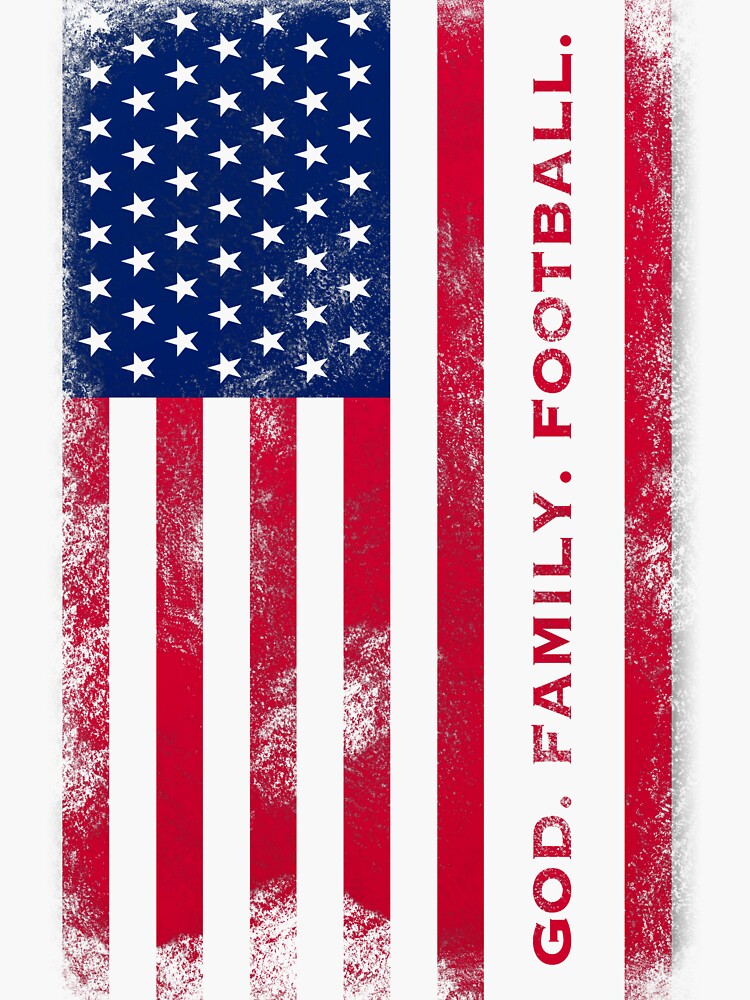 "God Family Football Pro US Flag Dad Gift" Sticker for Sale by S4PPHIRE ...