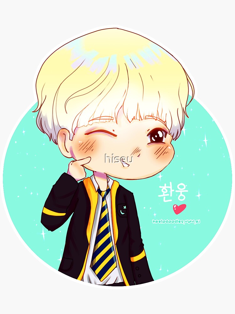 Pegatina «ONEUS Chibi Hwanwoong» de hiseu | Redbubble