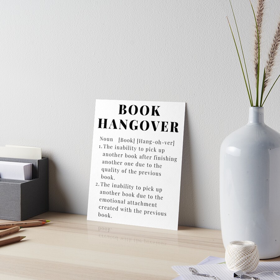 "Book Hangover Reader Problems Definition" Art Board Print by bookgirlc ...