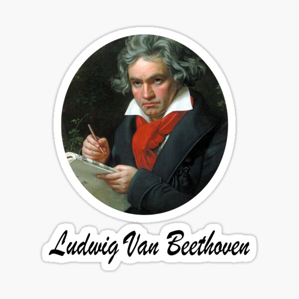 "Ludwig Van Beethoven Portrait" Sticker by RockHunsaker | Redbubble