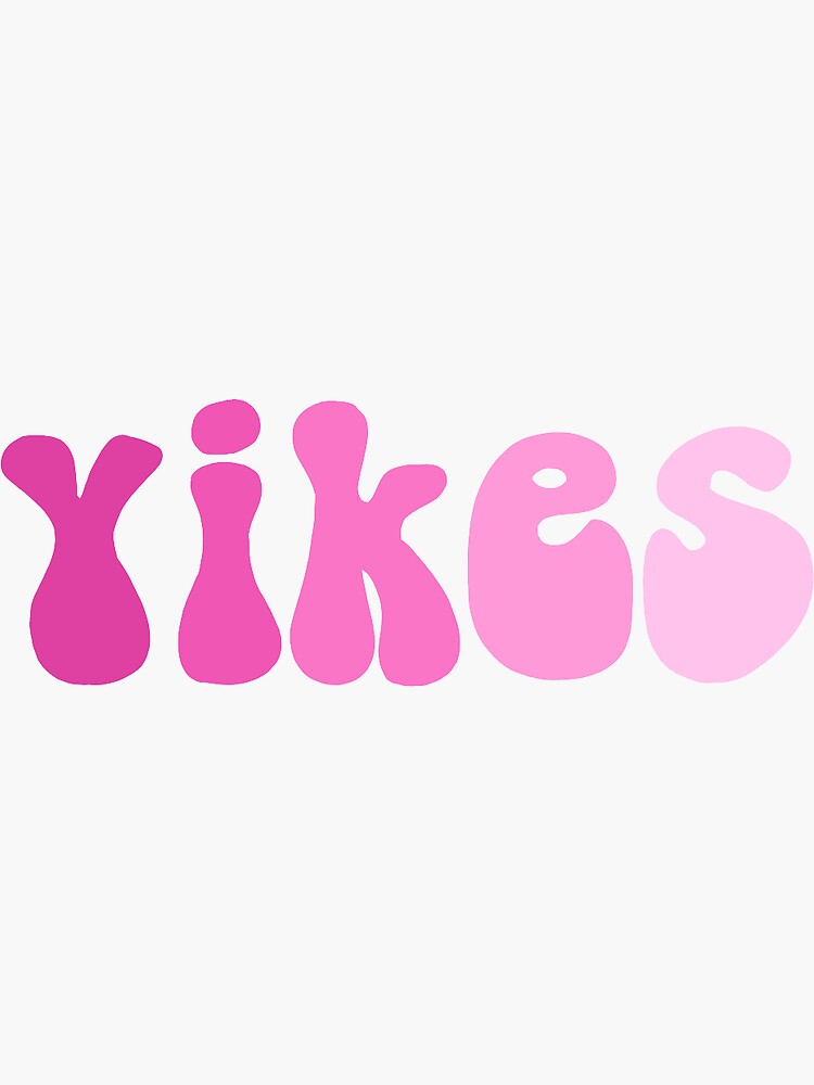 "Pink Yikes Aesthetic " Sticker by marylau711 | Redbubble