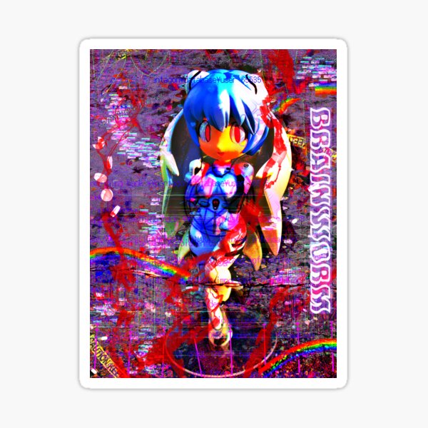 "LITHIUM ANGEL REI BRAINWORM" Sticker for Sale by PC98 | Redbubble