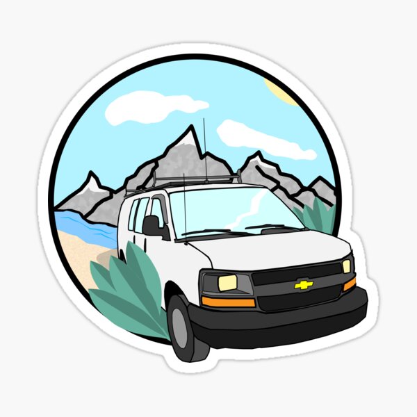 "Van Life (3D)" Sticker for Sale by RunFool | Redbubble
