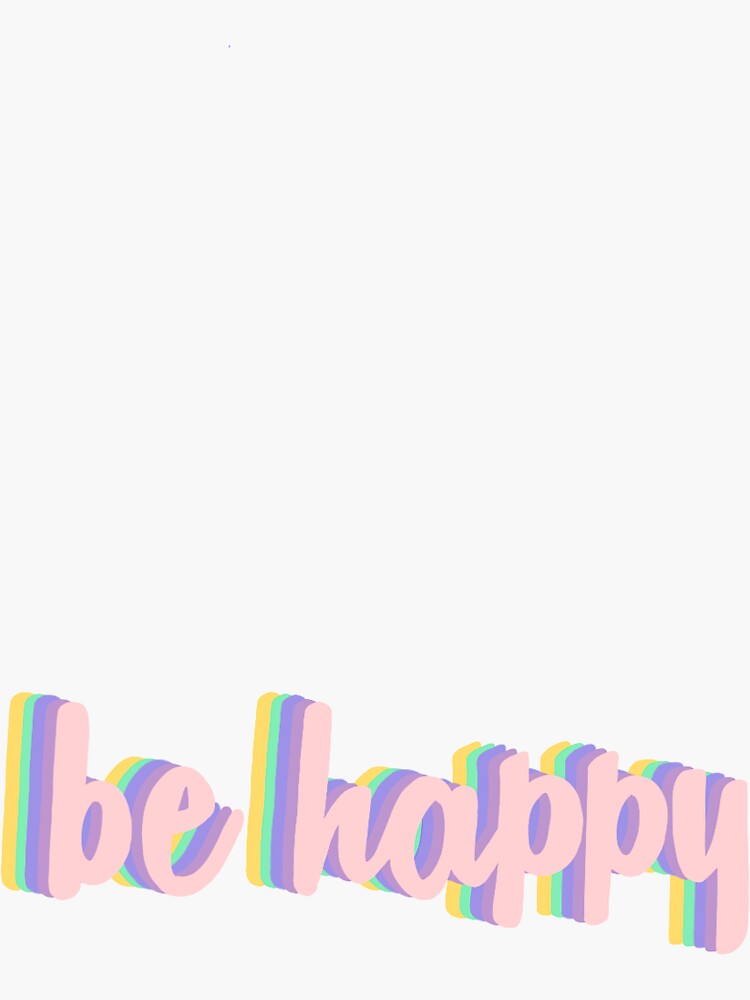 "Be happy aesthetic " Sticker for Sale by marylau711 | Redbubble