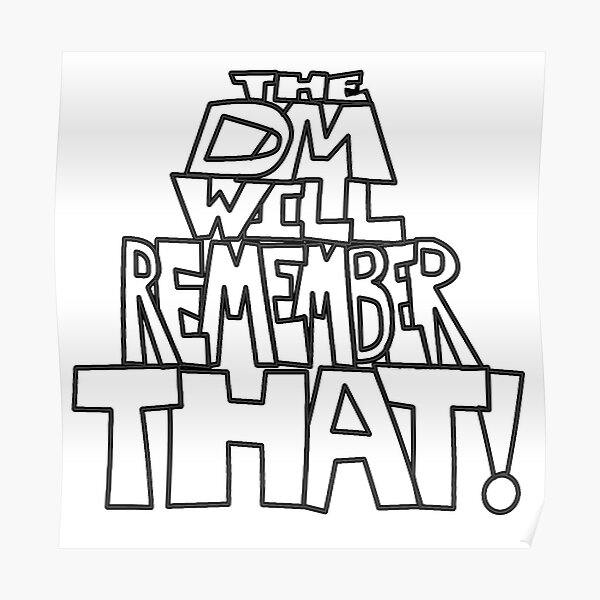 "DM Memory- Outline" Poster by DotVoxArt | Redbubble