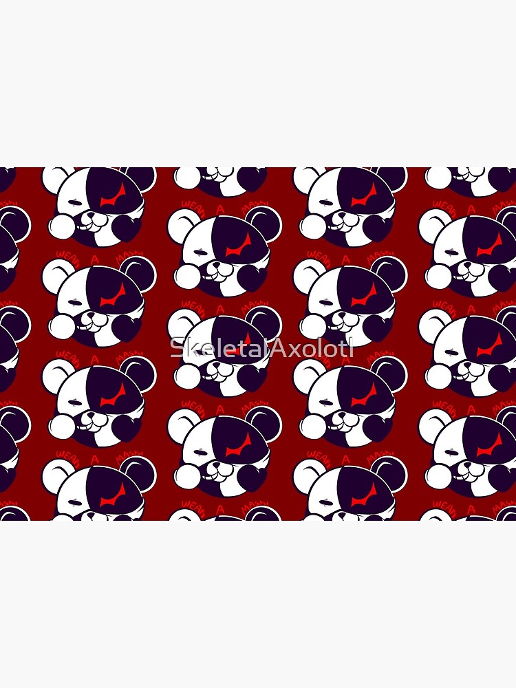 "Monokuma WEAR A MASK!!" Mask for Sale by SkeletalAxolotl | Redbubble