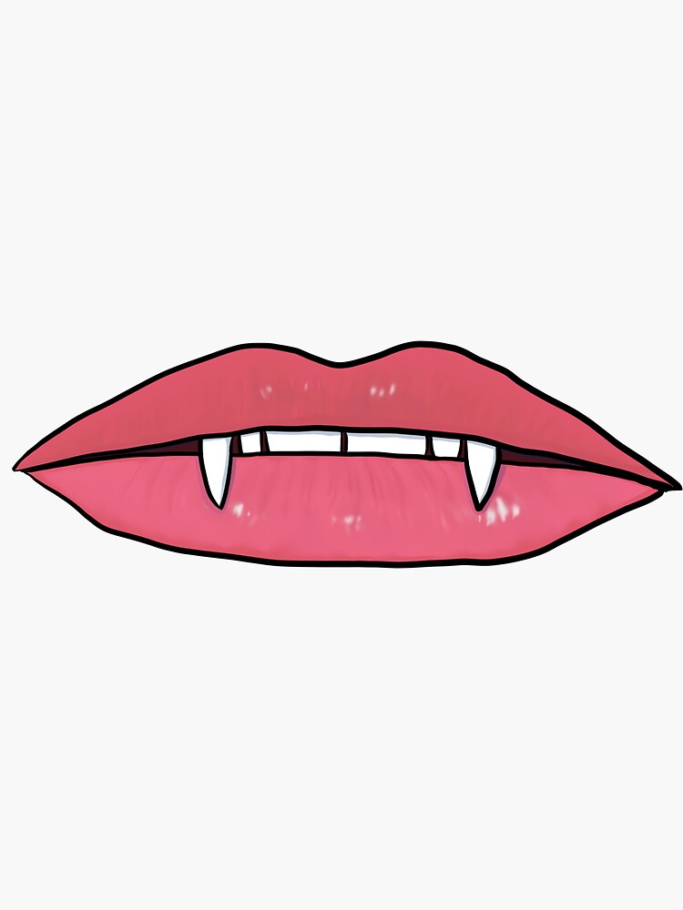 "Vampire Lips" Sticker for Sale by MalloryNoble | Redbubble