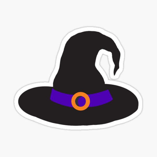 "Witch Hat" Sticker by pawtracks | Redbubble
