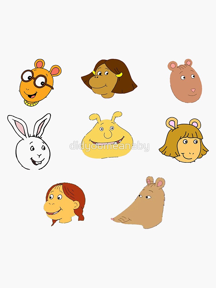 "Arthur Characters Set" Sticker by didyoumeanaby | Redbubble