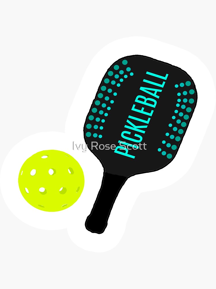 "Pickleball paddle and ball" Sticker for Sale by ivyscott | Redbubble