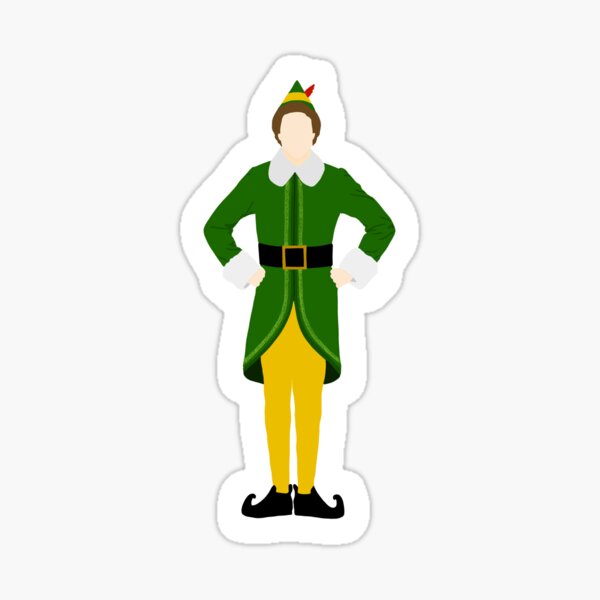 "Buddy the Elf Color Block Figure" Sticker for Sale by Lneumann2 ...