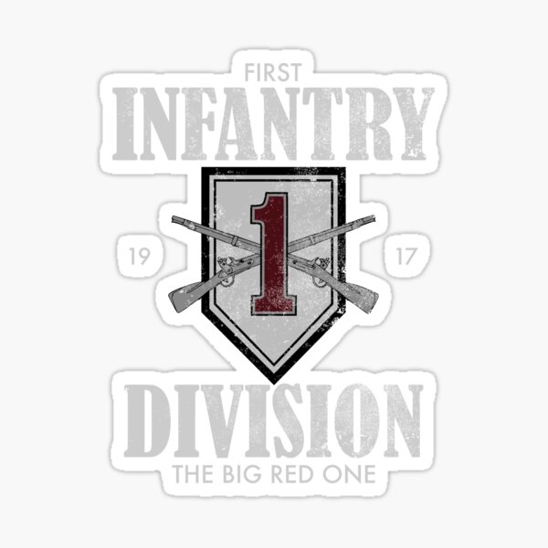 "Big Red One - 1st Infantry Division (distressed)" Sticker for Sale by ...