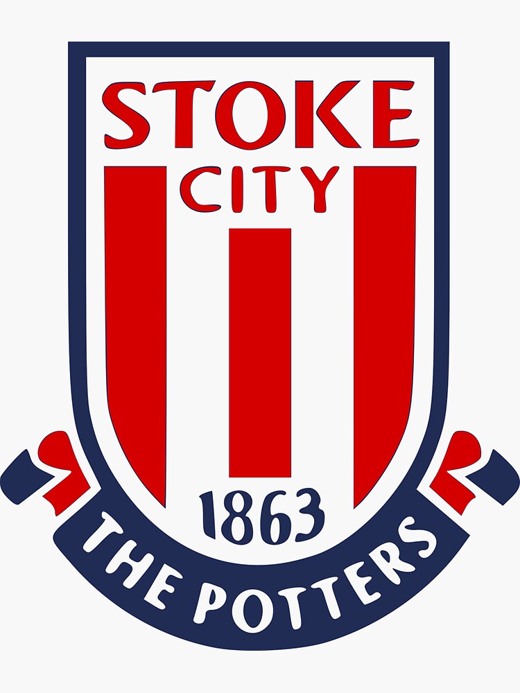 "stoke city logo" Sticker for Sale by JuliaTheThird | Redbubble