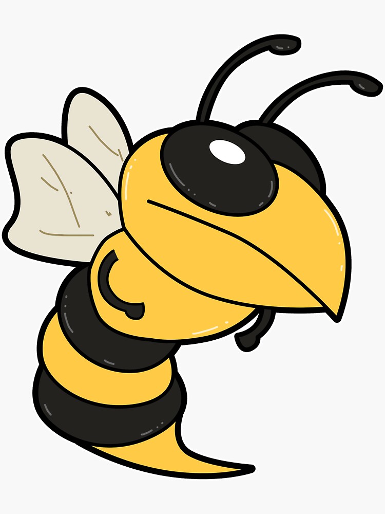 "Comic cartoon hornet insect" Sticker by Imutobi | Redbubble