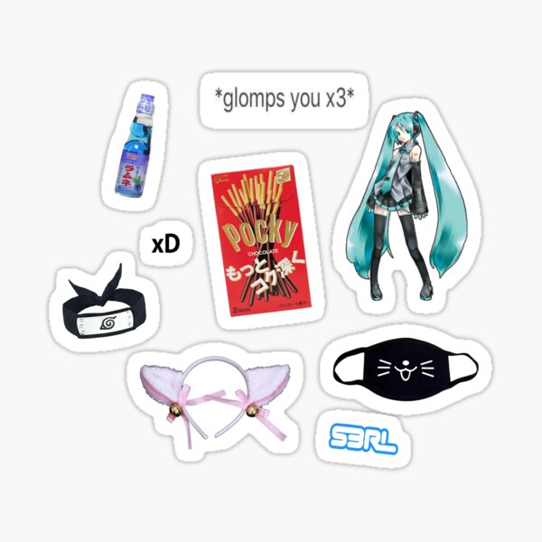 "Nostalgic Weeb Starter Pack" Sticker for Sale by CandyAcid | Redbubble