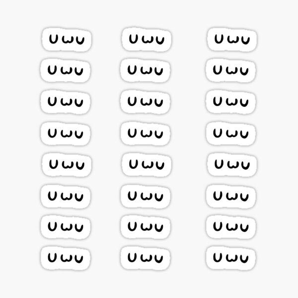 "uwu emote stickers" Sticker for Sale by CoolGayKitten | Redbubble