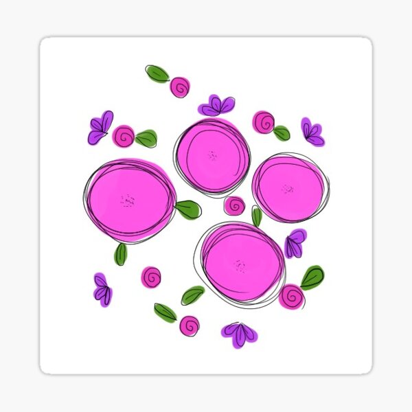 "Flower doodle" Sticker by India-bs | Redbubble