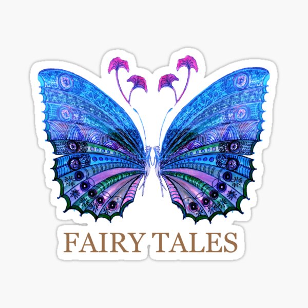 "FAIRY TALES, Wearable Fairy Wings and Fairies" Sticker by ZenArt-Fern ...