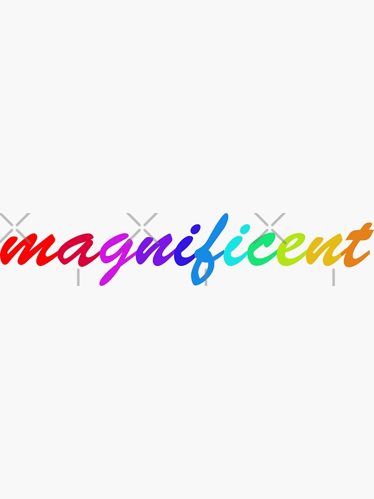 "Magnificent" Sticker for Sale by yasmh | Redbubble