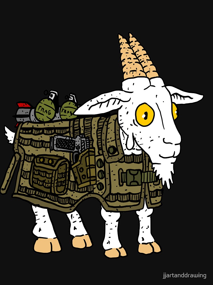 "tactical goat." T-shirt for Sale by jjartanddrawing | Redbubble ...