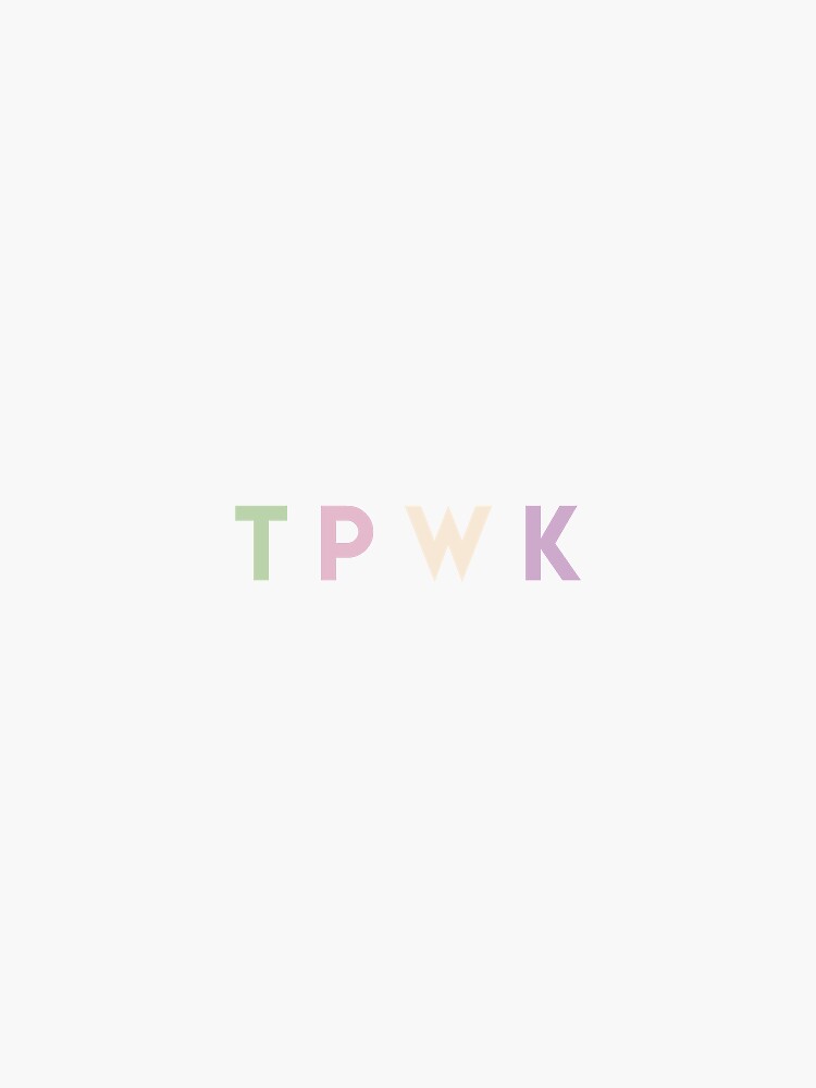 "TPWK" Sticker for Sale by tpwkssunflower | Redbubble