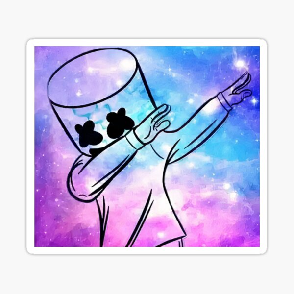 "Marshmello - DJ - DAB" Sticker for Sale by StreetGang | Redbubble