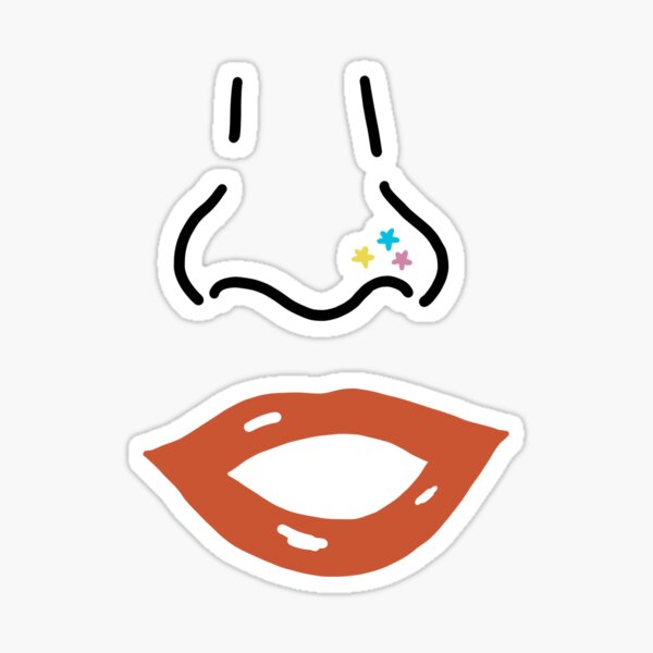 "I have a nose ring" Sticker by Figgywoods | Redbubble