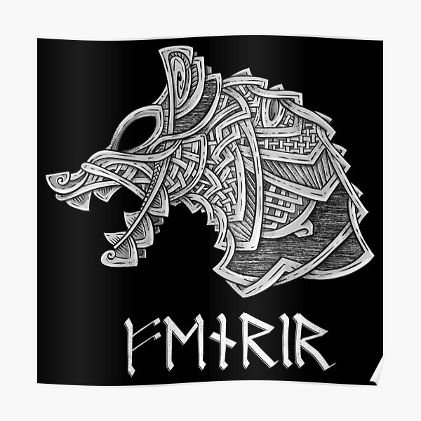 "Wolf Fenrir" Poster by Justerz | Redbubble